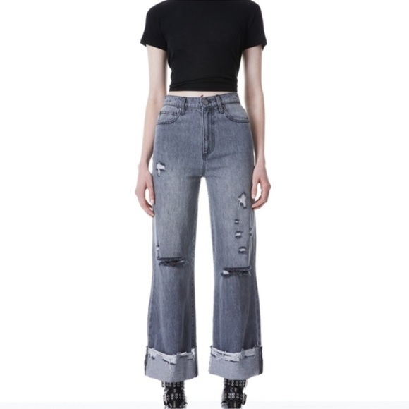 Alice + Olivia | Jeans | Alice Olivia Amazing High Rise Raw Hem Cuffed ...